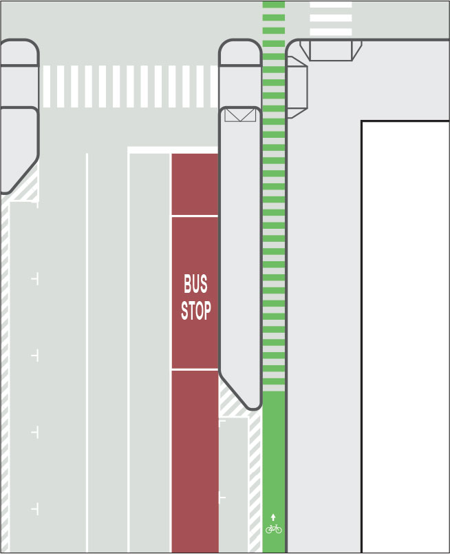 Cycle Facilities at Transit Stop | Global Designing Cities Initiative