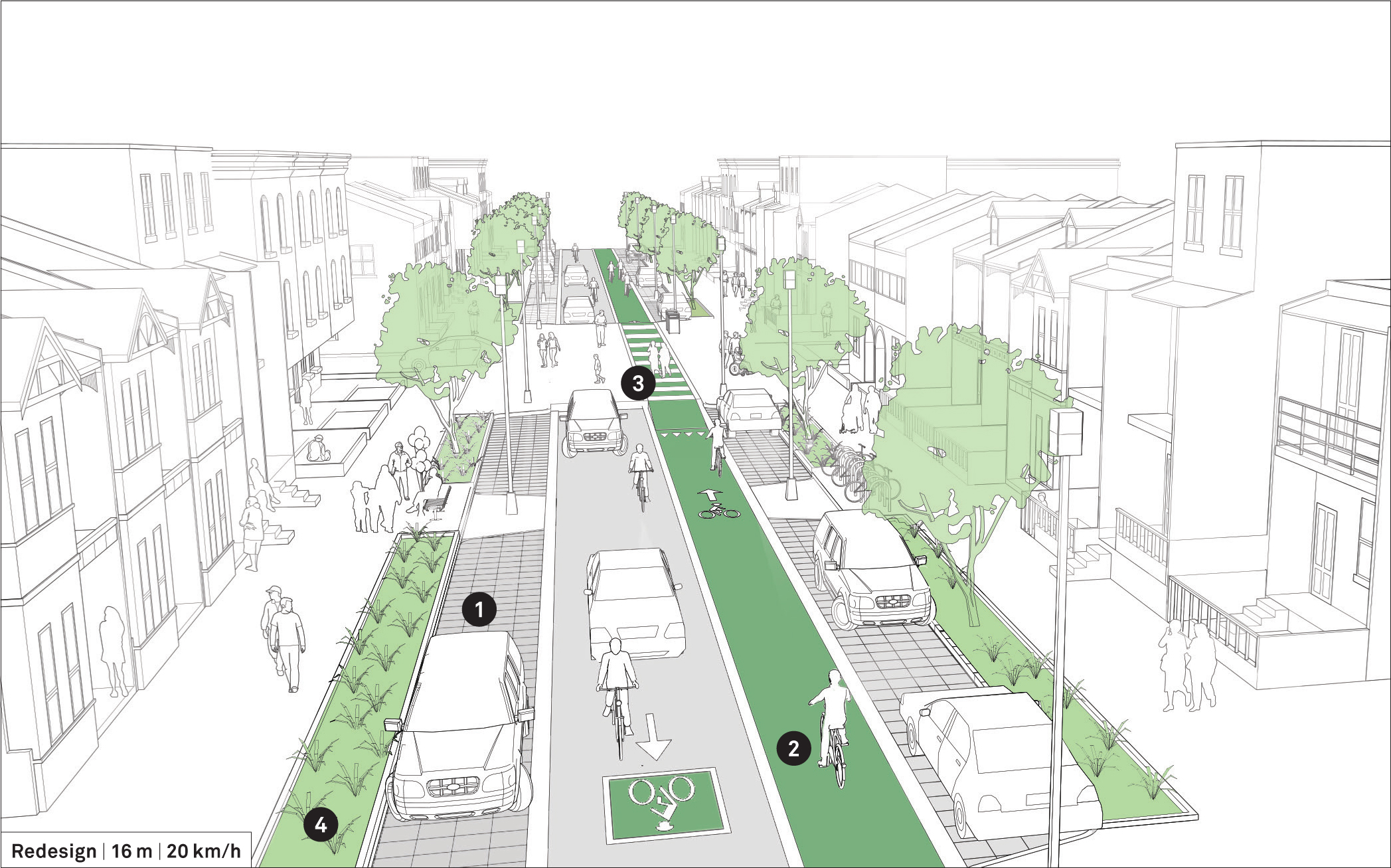 Example 2: 16 m | Global Designing Cities Initiative Example 2: 16 m | Global Designing Cities Initiative