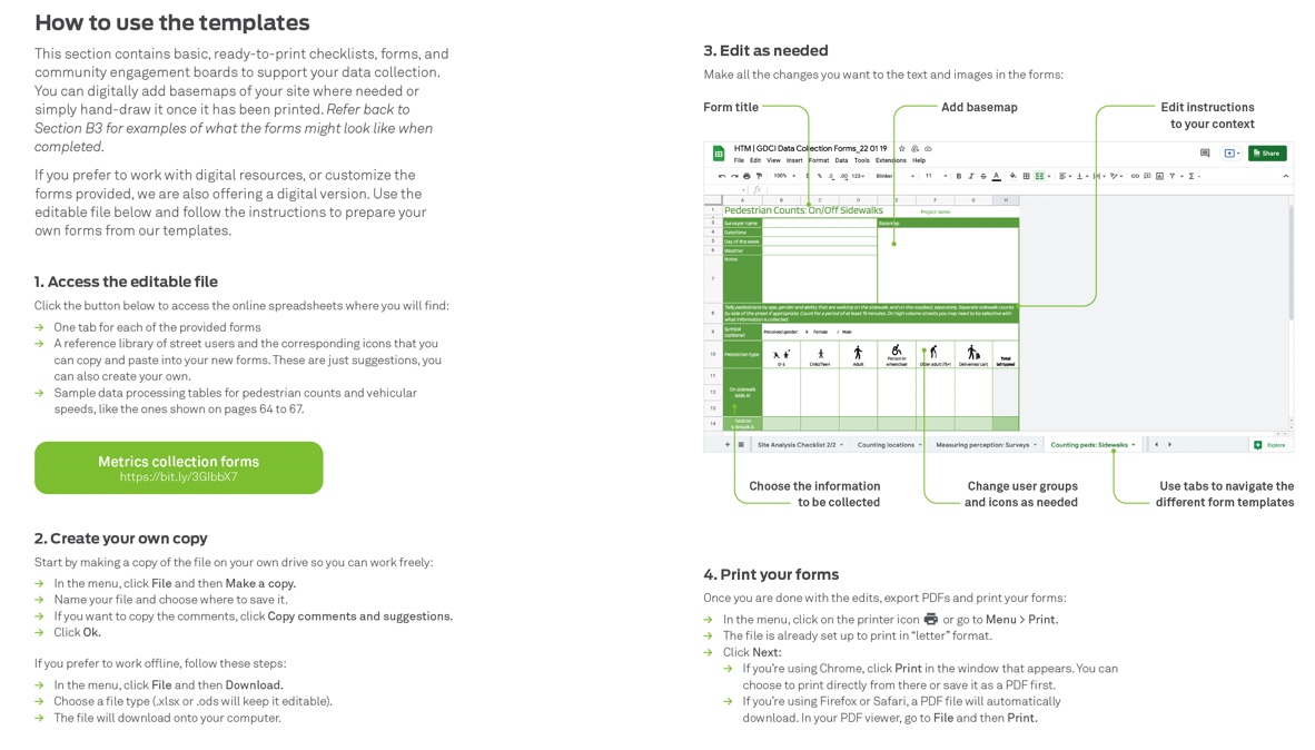 How to Evaluate Street Transformations: Data Collection Templates ...